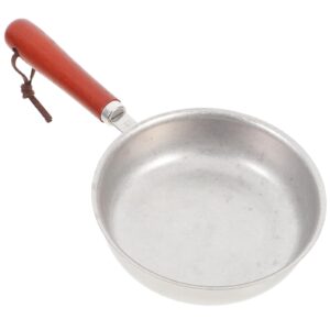 amosfun mini egg frying pan 5 inch nonstick omelet pan stainless steel pancakes skillet with wooden handle