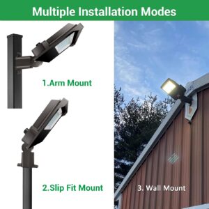 SZGMJIA 150W LED Parking Lot Lighting, Street Light 22,500 Lumen Super Bright 5000K Daylight White Replaces 1500W Halide Shoebox Pole Lights with photocell for Stadium Parking Lot Roadways