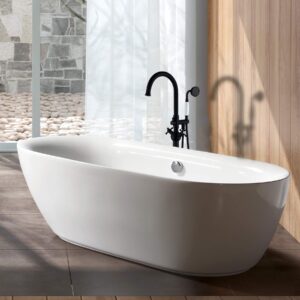 freestanding bathtub faucet with hand shower