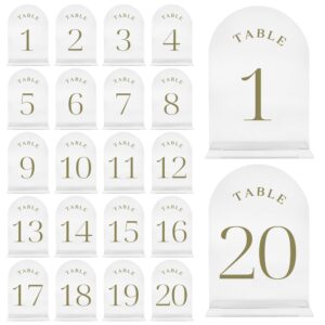 wedding table numbers 1-20 - frozen design, acrylic cards with gold number, perfect for reception, table card holders, elegant signs