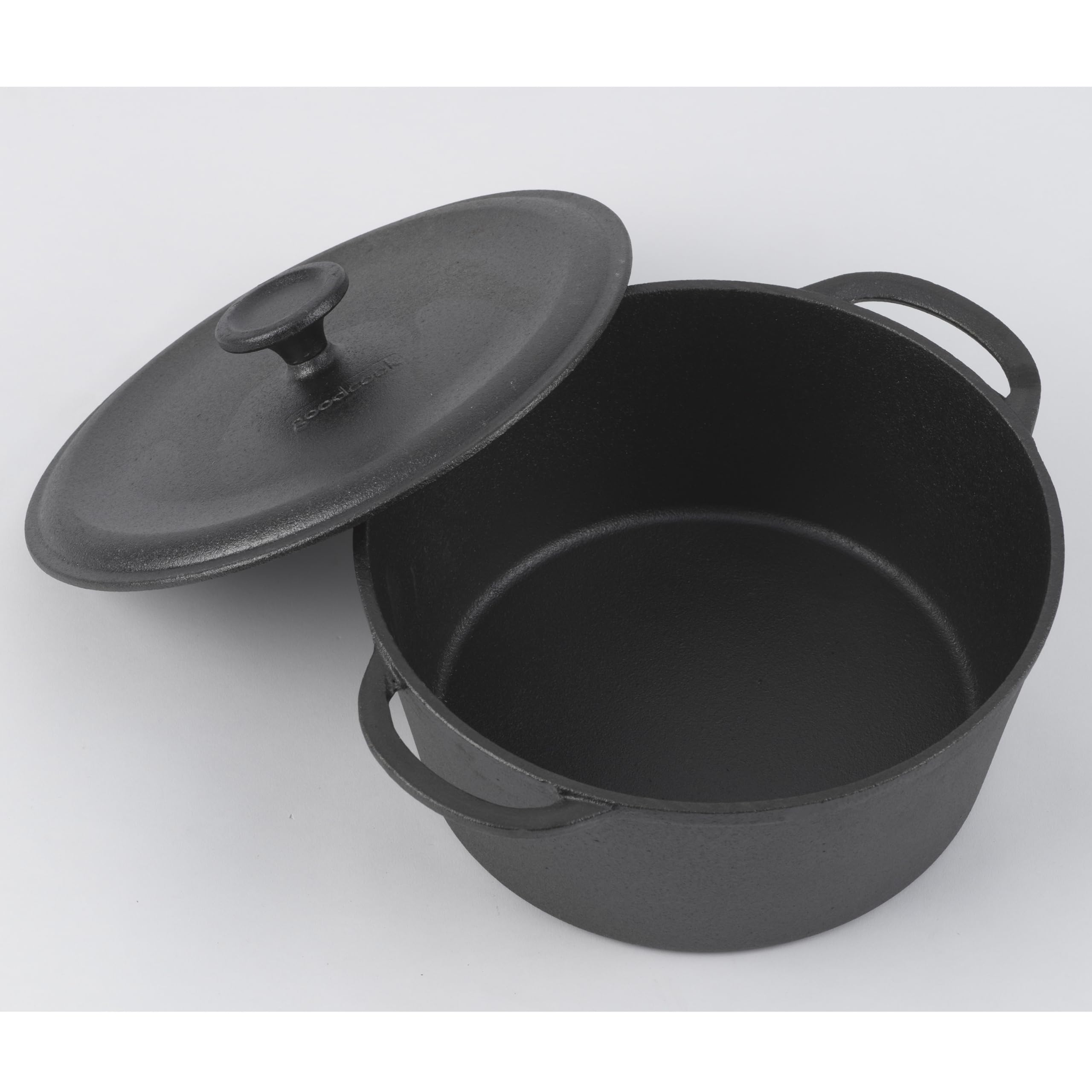 GoodCook Pre-Seasoned Cast Iron Dutch Oven, 5 Quart, Black