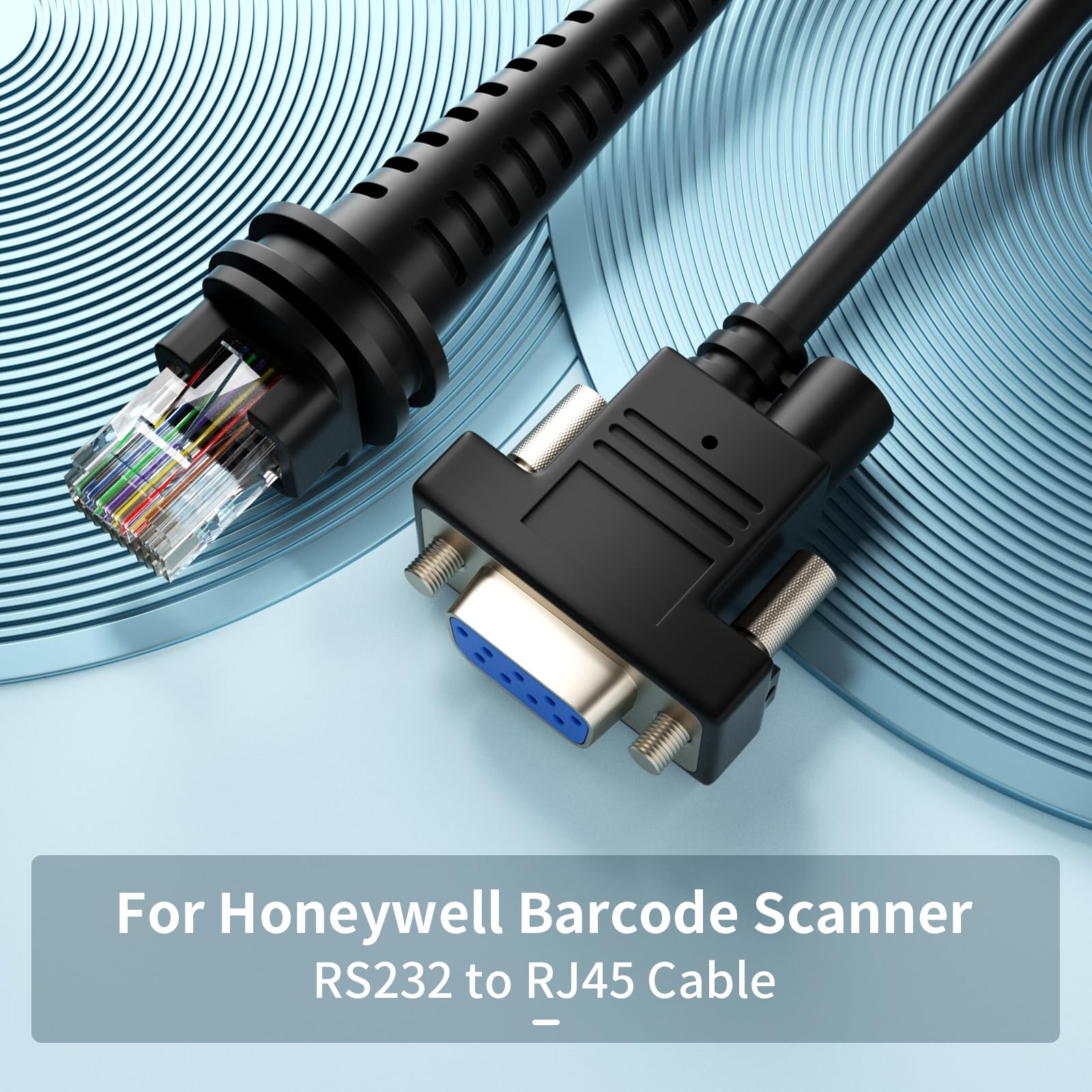 16ft Barcode Scanner Cable RJ45 RS232 to RJ45 Cable for Honeywell 1900 Cable 1200G 1202G 1250G 1280i 1300G 1400G 1450G 1452G 1470G 1900GHD 1900GSR 1902GHD 1902GSR 1950GHD 1980i 1472G Power Cord (2)