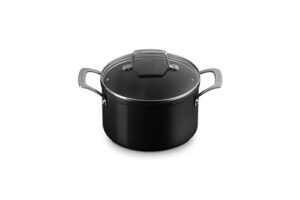 le creuset essential non-stick ceramic stockpot with glass lid, 4 qt.​