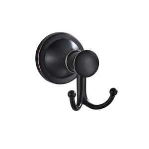 peonybath black bathroom robe hooks, towel hooks holder, wall mounted bathroom hardware accessories,oil rubble bronze