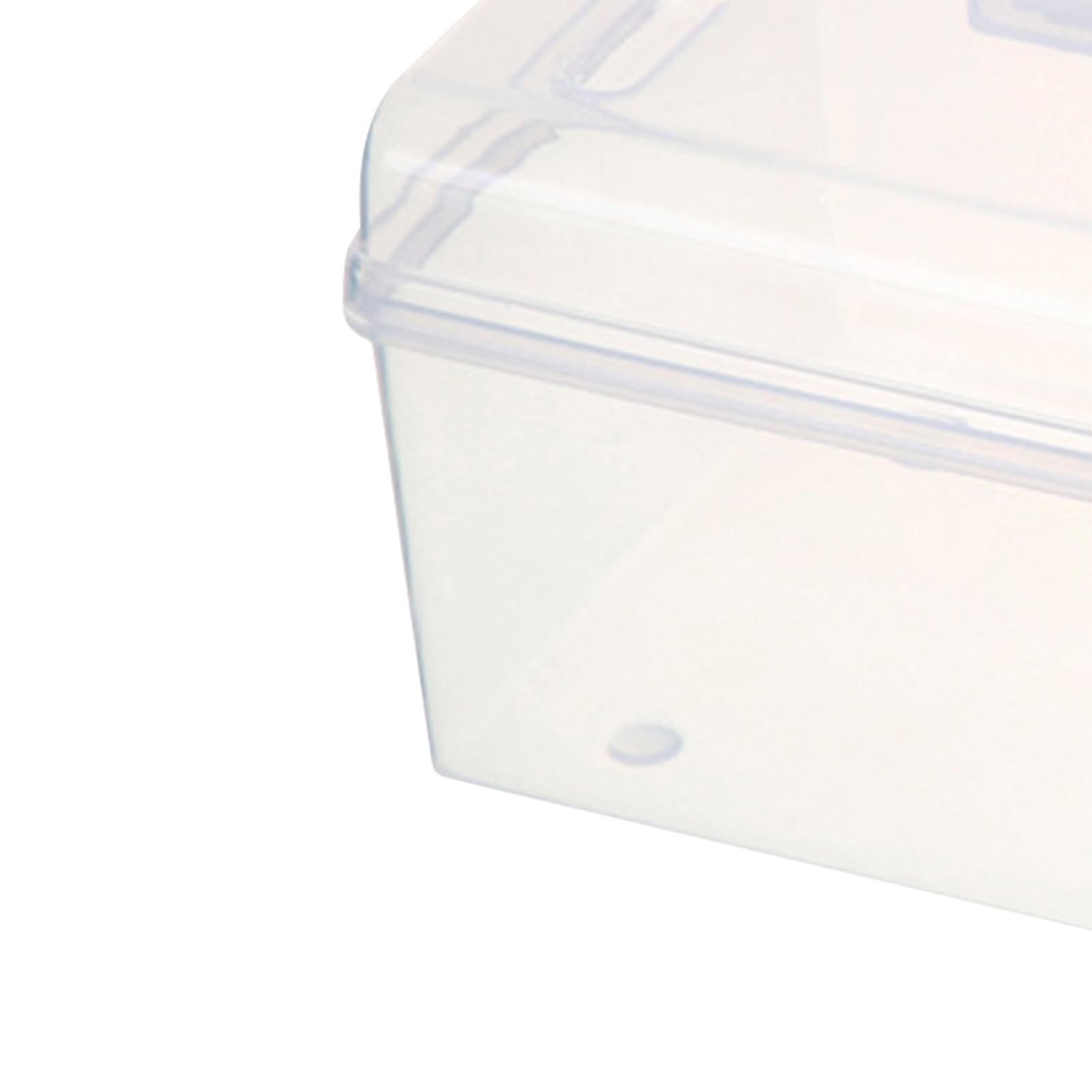 Plastic Clear Storage Box, Multipurpose Organizer and Storage Case, Portable Handled Storage Box for Home, School, Office, First Aids(L 9.1x4.5x3.7in)