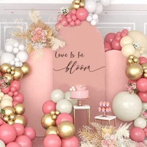 Love is in Bloom Bridal Shower Decal Sign for Balloon Arch Peel and Stick - Love in Bloom Bridal Shower Decorations,Bridal Shower Sticker for Backdrop,Engagement Valentine Wedding Party Supplies