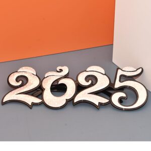 SWYOUN 2025 Plastic Glasses Happy New Year's Eve Glasses With Cloud design Graduation 2025 Class Of 2025 Party Photo Prop Supplies(Pack of 5)