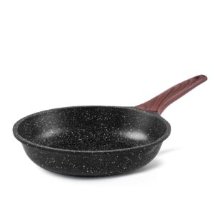 snowclad non stick frying pans,8 inch granite nonstick frying pan,egg pan omelet skillet,chef's pan stone cookware, pfoa free,induction compatible