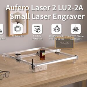 Aufero Laser Engraver, 2 W Diode Laser Engraver Machine, Laser Engraving Machine for Wood/Leather, 15.7x15.7inch Engraving Area, Beginner-Friendly Laser Wood Engraver 2100mW