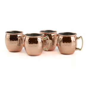 cambridge ewmt01mtcb1bm faceted copper mini mule mug shot glasses, set of 4