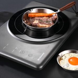 BinaryABC Stainless Steel Frying Pan Mini Pancake Pan Single Egg Frying Pan Mini Skillet