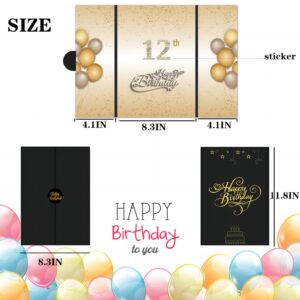 SIHPTO Black Gold Birthday Guest Book,Birthday Party Decorations for Men and Boys,Happy Birthday Signature Guest Book Party Supplies,18x12 Inches Birthday Guest Sign in Book