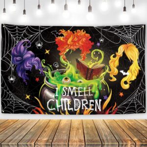 halloween decorations hocus pocus backdrop sanderson sisters banner black witch decor halloween decorations for home party