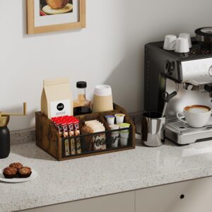 YINMIT Coffee Station Organizer for Countertop,Coffee Bar Accessories and Organizer for Coffee Pods,Syrup,Cups,and Stirrer,Coffee Condiment Organizer,Coffee and Tea Organizer,Office Coffee Station