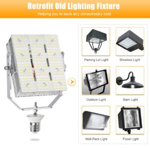 YELLORE 8 Pack 240W Shoebox LED Retrofit Kits 34800LM AC277-480V 5000K E39 Mogul Base LED Street Light Outdoor Commercial LED Pole Parking Lights DLC ETL Listed