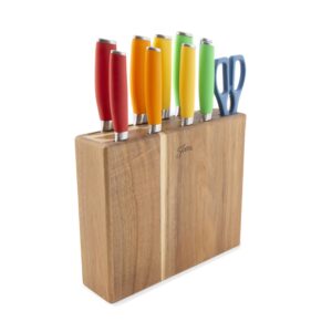 cambridge 6486y2fsta120b fiesta 11-piece solid cutlery block