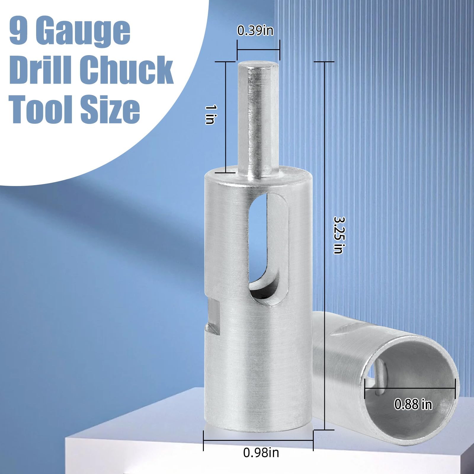 EZ Twist Ties 9 Gauge Drill Chuck Tool for Chain Link Fence,Easy Twist Fence Ties Tool for Chain Link Wire Fence,9 Gauge Wire Twist Tool Drill Chuck Wire Twister Fence,Fit 3/8” Chuck Power Drill