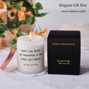 Son in Law Gifts for Christmas or Birthday, Son-in-Law Gifts from Mother in Law, Funny Gift for Son in Law Men Gifts Lavender Candle