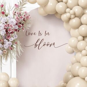 love is in bloom bridal shower decal sign for balloon arch peel and stick - love in bloom bridal shower decorations,bridal shower sticker for backdrop,engagement valentine wedding party supplies