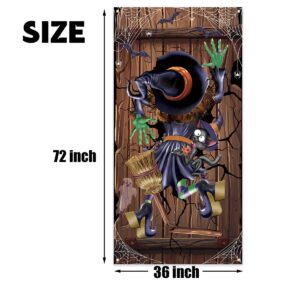 Halloween Decorations Hocus Pocus Door Cover Sanderson Sisters Banner Black Witch Decor Halloween Decorations for Home Party