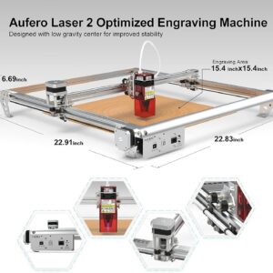 Aufero Laser Engraver, 2 W Diode Laser Engraver Machine, Laser Engraving Machine for Wood/Leather, 15.7x15.7inch Engraving Area, Beginner-Friendly Laser Wood Engraver 2100mW