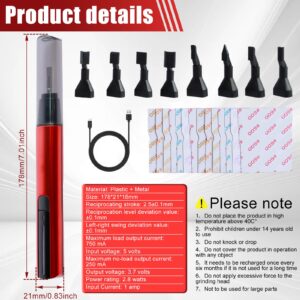 Reciprocating Sander, Mini Sanding Pen with 8pcs Sanding Head, Mini Pen Sander, USB Quick Charging Electric Sanding Pen, Small sander Pen Sander for Small Sanding, Polishing, DIY Crafts