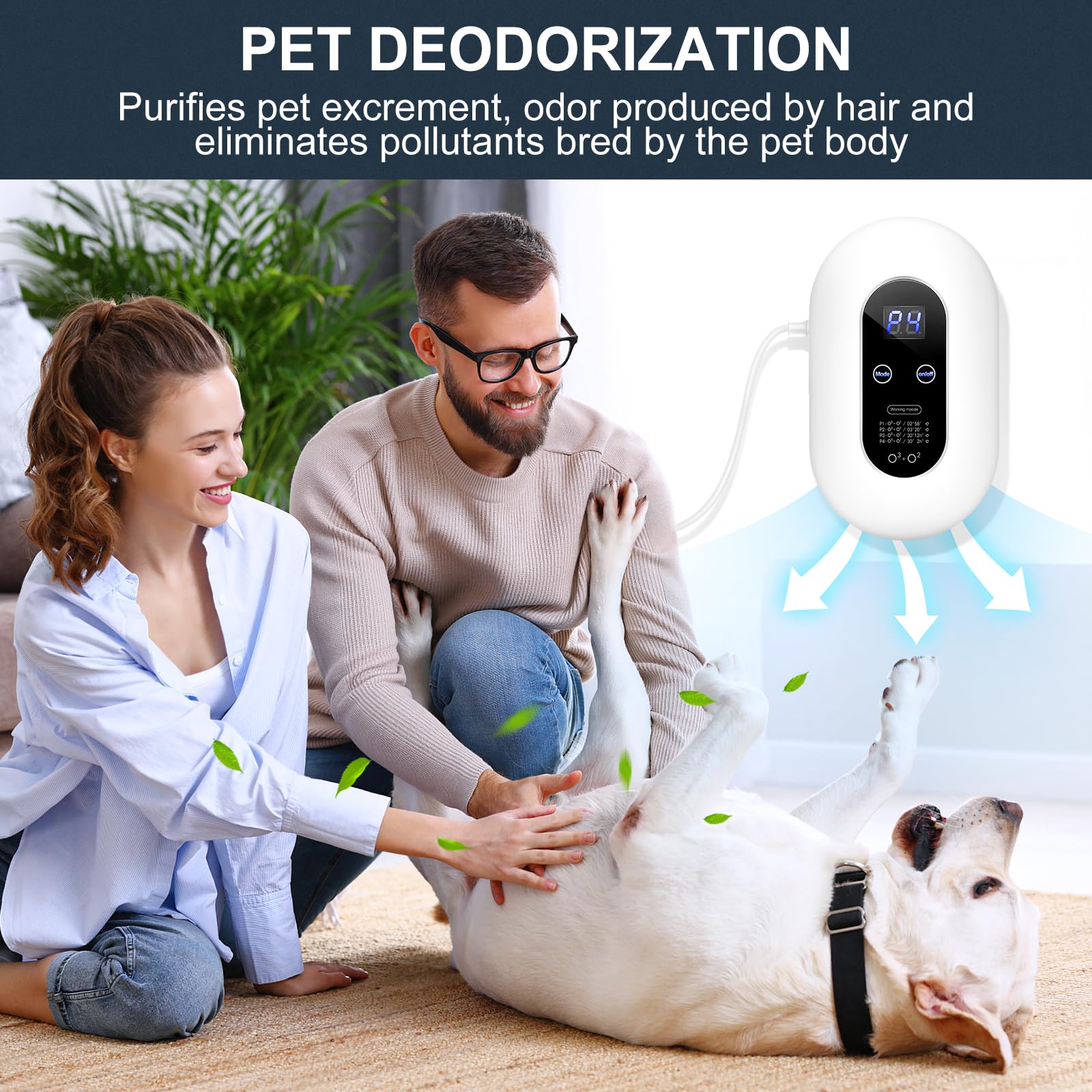 Ozone Odor Eliminator for Strong Odor 99% Cat Litter Deodorizer Dog Poof Odor Removal Air Ionizers Home Plug-in Air Purifier for Bedroom, Toilet, Kitchen, Pets, Shoe, Smoke, Formaldehyde Air Freshener