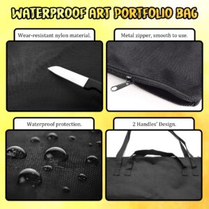 Nufiwra 48 x 36 Inch Waterproof Art Portfolio Bag, Large Art Supply Tote with Nylon Shoulder Strap, Poster Board Storage, and Sketch Bag for Artwork