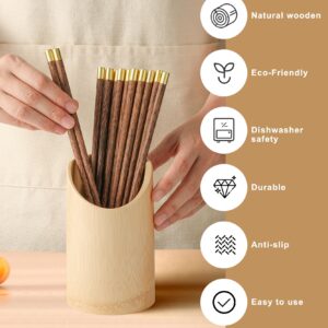 LOROTOCO 100 Pairs Wooden Chopsticks | Reusable | Dishwasher Safe | Bulk | Chinese- （9.84in）