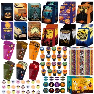 aproat 168pcs halloween goodie bag fillers,bulk halloween party favors for kids, halloween prizes, halloween favors for school, halloween non candy treats