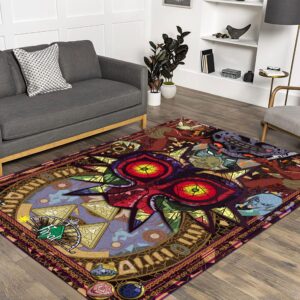 SHOUSE Legend of Zelda Rug, Gaming Carpet for Game Room, Kids Room Rug,Rugs for Living Room, Bedroom - Washable Rug, 8x10 Area Rugs - Home Decor Accent for Gaming Enthusiasts 2 (60 * 36 inches)