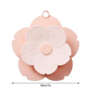 Bathtub Drain Cover Tub Stopper,Silicone Floor Drain Cover for Bathroom,Flower Shape Drain Hair Catcher Strainer,Kitchen Sink Drain Stoppers,Anti-Odor Shower Drain Stopper