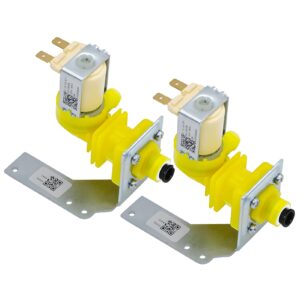 2 pack 000009120 000008487 water inlet valve assembly compatible with ih9120 manitowoc ice machines, 120v 60hz 5w,