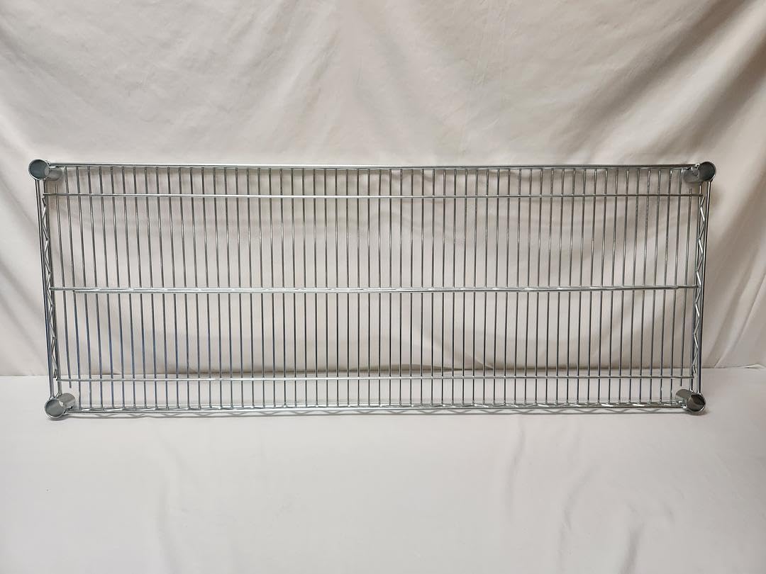 Generic SINGLE Wire Shelf 47.75"" x 18"" x 1"" 1/4 - for Industrial Heavy-Duty Wire Shelving Racks Dry Storage, Silver, 18496VB