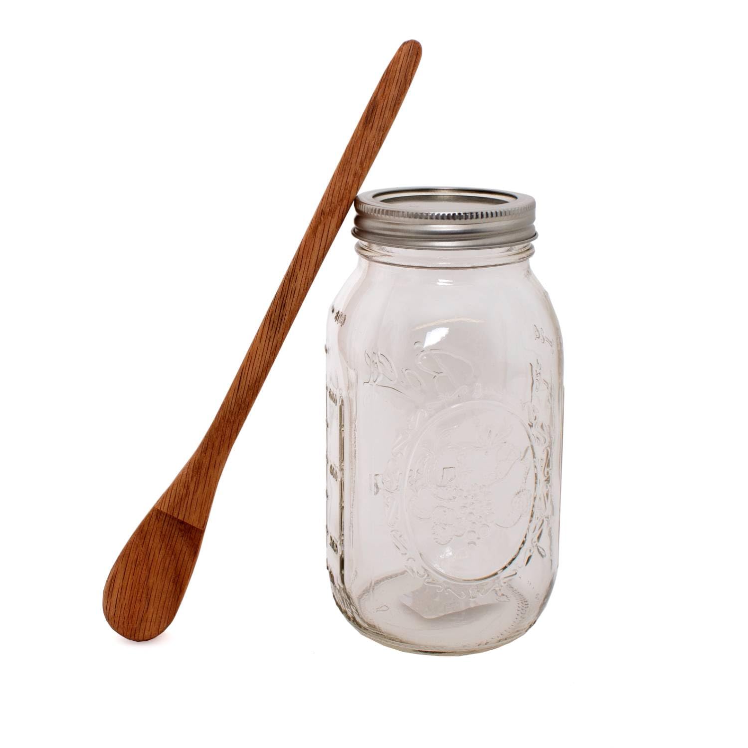 Lehman's Wooden Canning Lid Opener Helps Open Stubborn Canning Jar Lids Without Damage, Amish Made Solid Oak, 10.25 inch