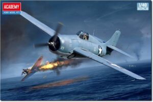 academy 1/48 usa f4f-4 wildcat battle of midway plastic model 12355 (airplane)