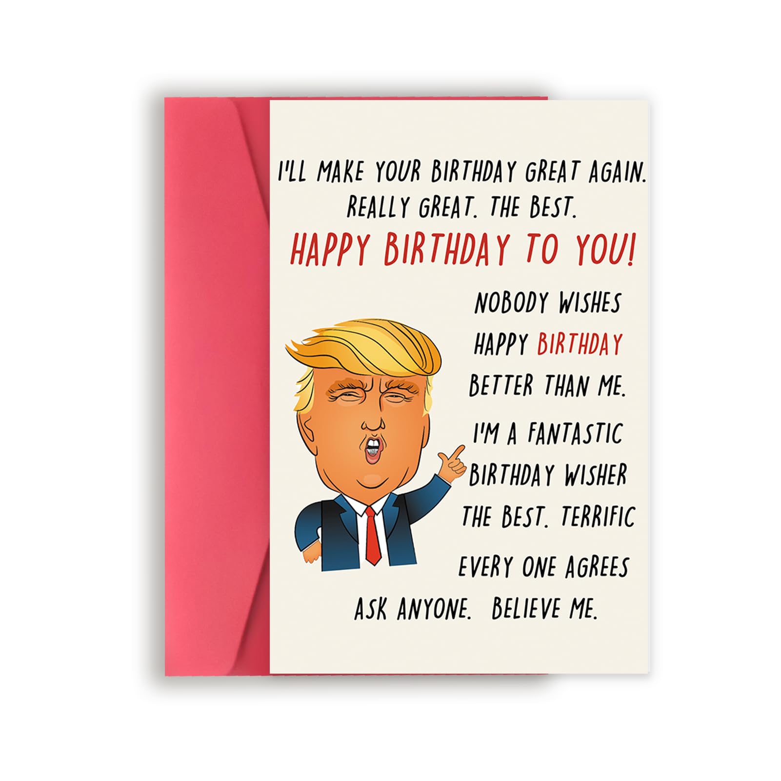 Missonemi Funny Birthday Card for Women Men, Humorous Birthday Gifts Card for Boyfriend Girlfriend, Great Birthday Greeting Card for Husband Wife