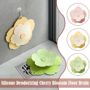 Bathtub Drain Cover Tub Stopper,Silicone Floor Drain Cover for Bathroom,Flower Shape Drain Hair Catcher Strainer,Kitchen Sink Drain Stoppers,Anti-Odor Shower Drain Stopper