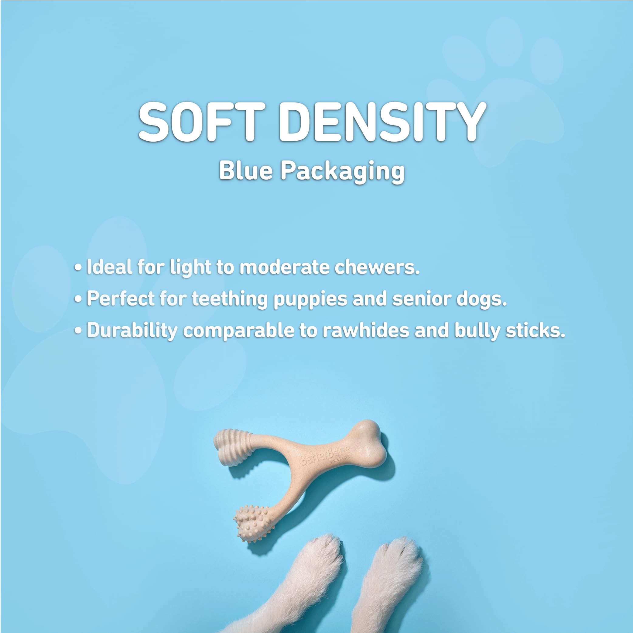 BetterBone - All-Natural, Nylon-Free Dog Chew Toys - Soft Density - Ideal for Light to Moderate Chewers - Non-Toxic, Promotes Dental Health, Splinter-Resistant, Sustainably Made