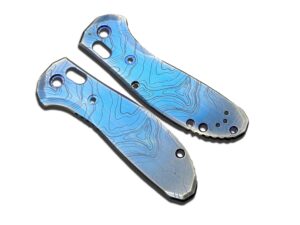 black topo titanium scales for benchmade griptilian 551 & 550