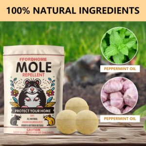 Mole Repellent,Gopher Repellent,Vole Repellent,Mole Repellent for lawns,Mole Trap, Mole Control, Keeps Moles and Voles Out of Gardens,(8balls)