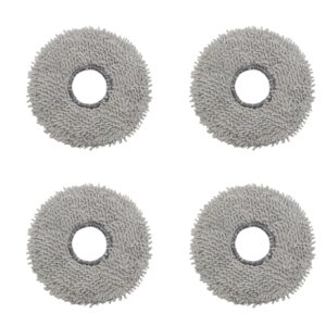 4-pack mop pads replacement part, compatible with roborock qrevo master robot vacuum, 4 mop pads， 1 cleaning brush accessories kit