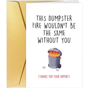 funny encouragement card, cute thank you card for women men, appreciation card for coworker boss, moral support card