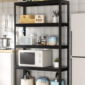 5-Tier Adjustable Metal Storage Shelves,Heavy Duty 1750 lbs Capacity Shelving,Waterproof Rust-Resistant Tool-Free Assembly Multi-Functional Garage Shelves Utility Shelf Rack 15.75"Dx31.5"Wx72"H