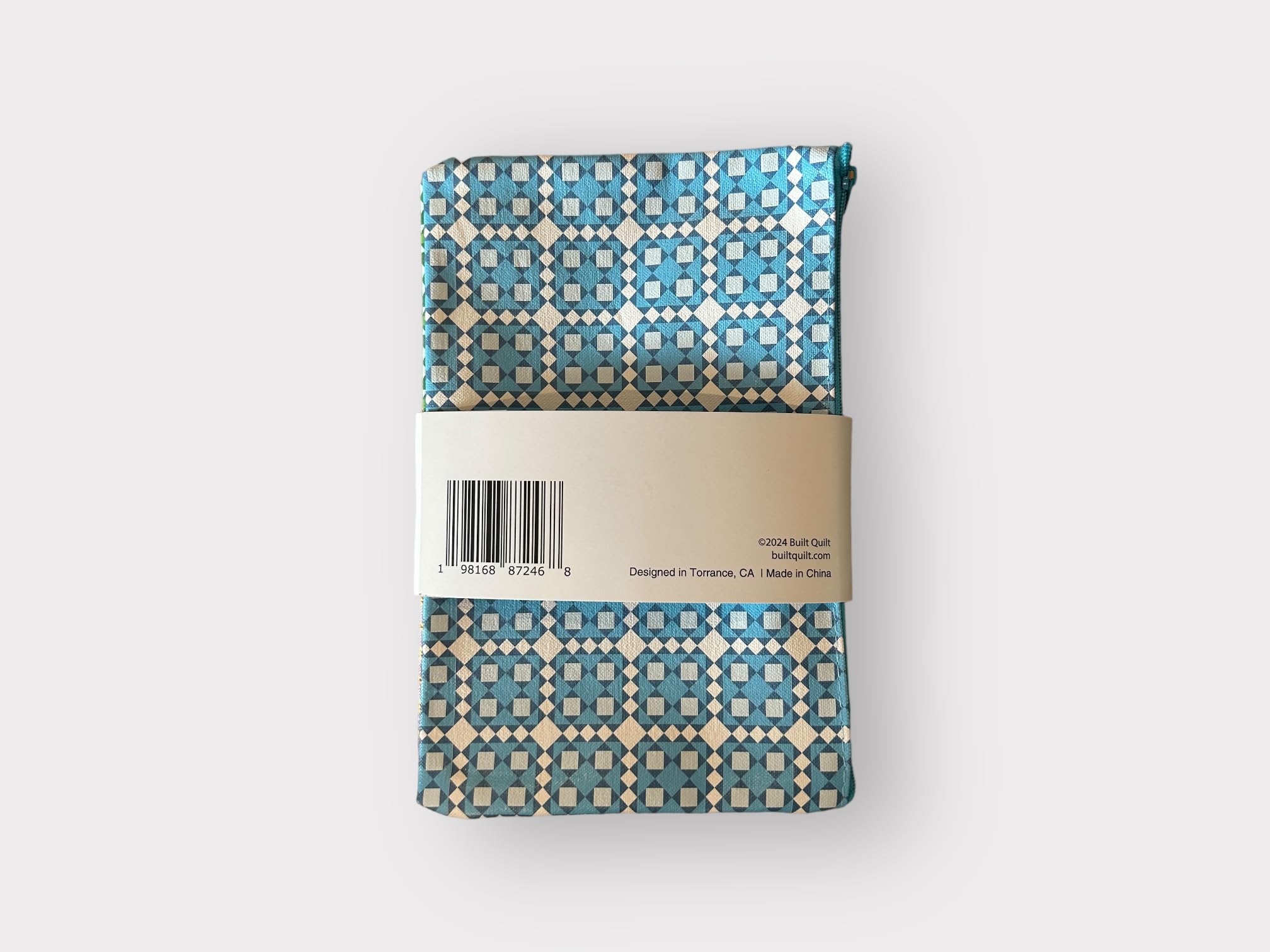 Built Quilt Quilt Patterned Pencil Pouches, Set of 5, Various Quilt Patterns, Printed Cotton Pouches, Make Up Pouches, Zippered Pouches, 8.27 in x 5.31 in (Quilt Jazz)