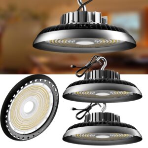 led high bay light 400w（480x1w led） 60000lm high bay led lights, 5000k high bay led shop lights with us plug, ac100-277v ufo commercial bay lighting for 30-55ft height -2pack