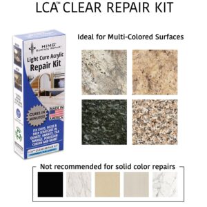 Clear - Upgraded Quartz Countertop Repair Kit - Granite Repair Kit - Chip Repair Kit for Quartz, Granite, Marble, Corian, Porcelain, Acrylic, Edge Chips and More - HIMG Surface Repair