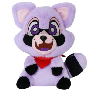 cioushi 2024 new indigo park plush,11" cute raccoon plush toy, soft stuffed animal pillow for home kids' bedroom decor, birthday christmas choice for boys girls (purple)