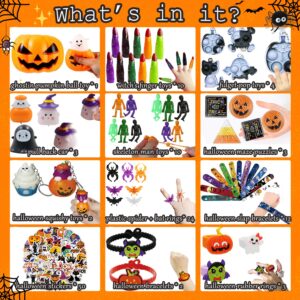 SQZUWIT 250Pcs Halloween Party Favors Bulk Toys Assortment for Kids, Teens Halloween Goodie Treat Bags Fillers, Pinatas Stuffers, Classroom Prizes, Treasure Box Toys