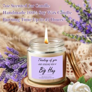 Get Well Soon Gifts for Women, Thinking of You Gifts for Women After Surgery Recovery, Lavender Scented Candle, Thoughtful Gifts Feel Better Cheer Up Gifts for Women with Bracelet & Greeting Card